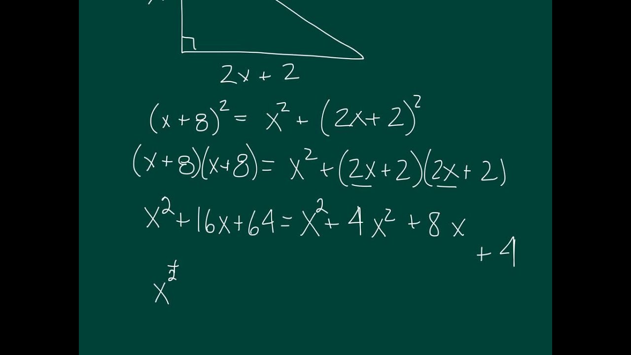 pythagorean theorem algebraic expression - YouTube