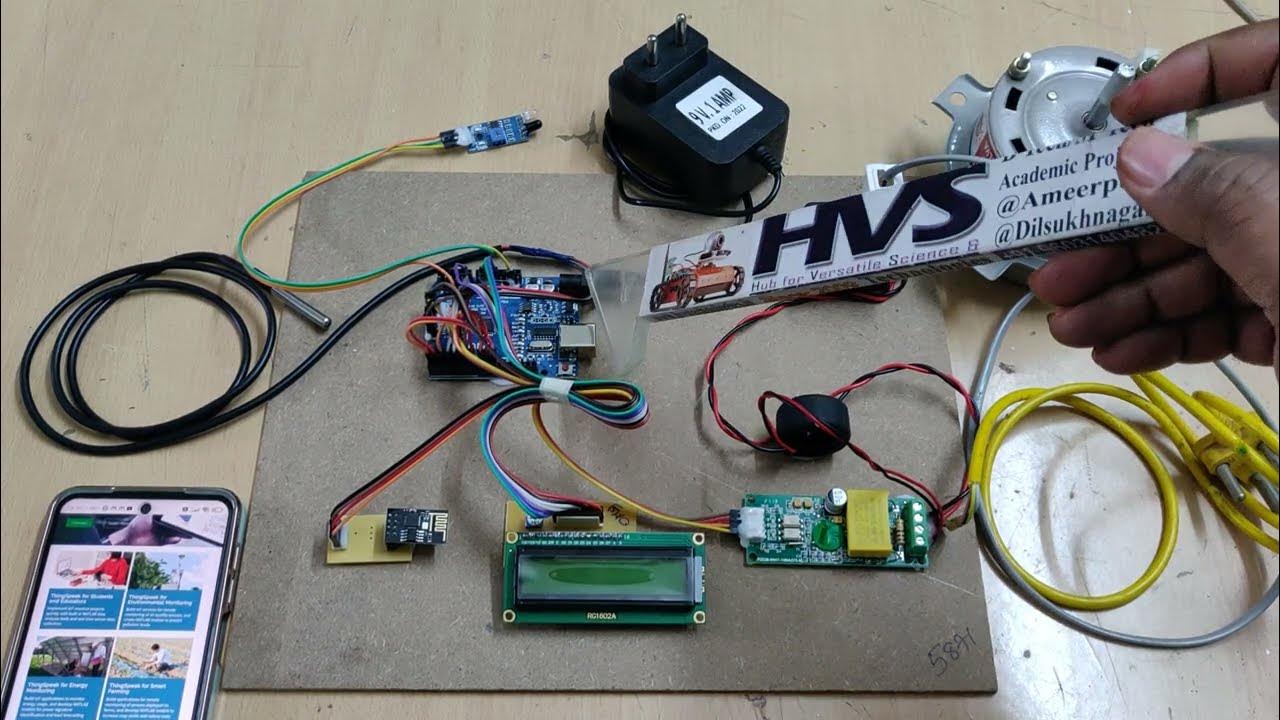IoT Motor Monitoring system - Voltage, Current, Temperature and RPM on Thingspeak - YouTube