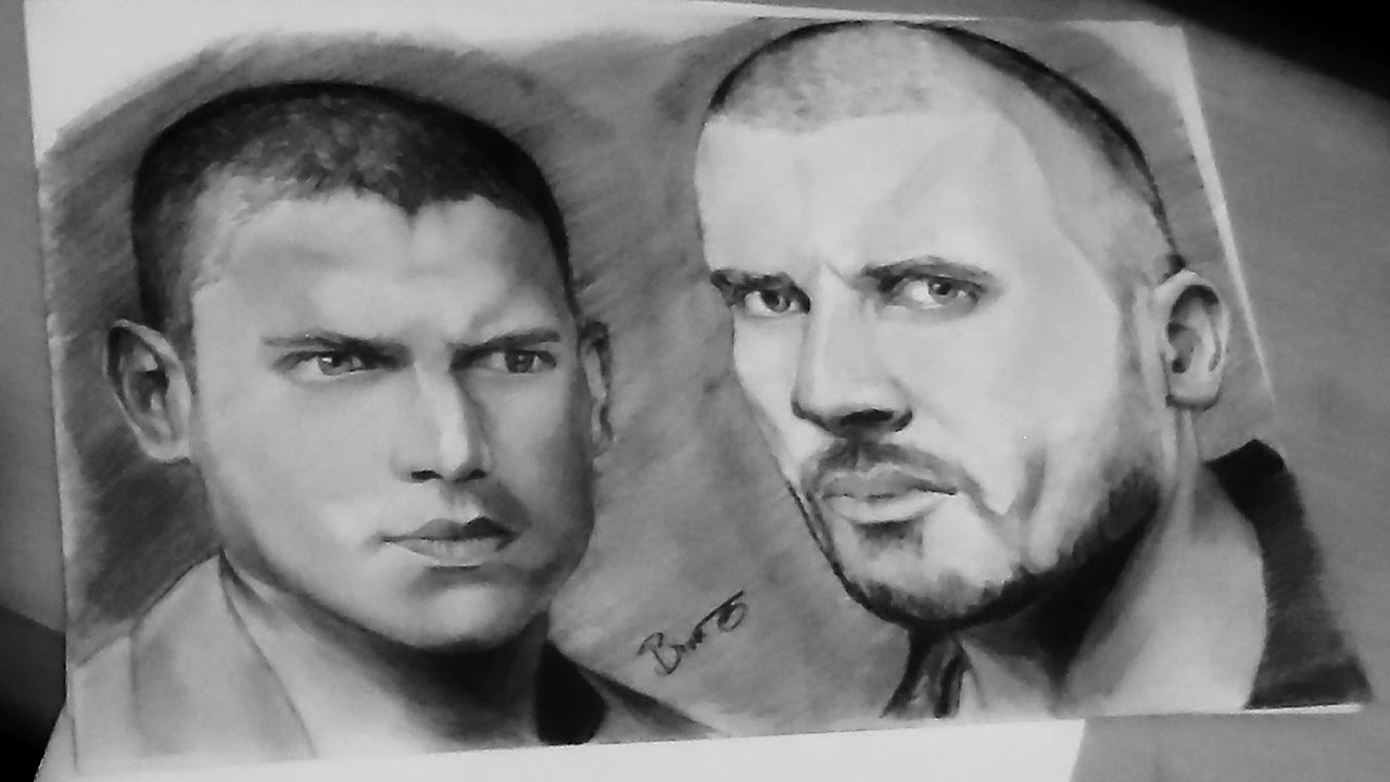 Michael Scofield / LIncoln Burrows ( PRISON BREAK ) drawing - YouTube
