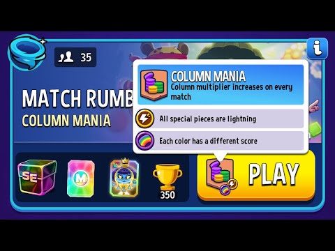 Column Mania Lightning Strike Rainbow Match Rumble Vs 35 Match Masters ...