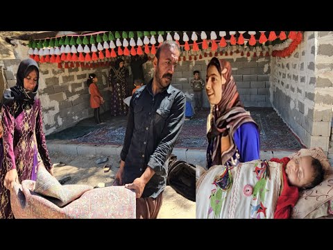 Setting up a local black tent with Leila's help: A day in real nomadic life