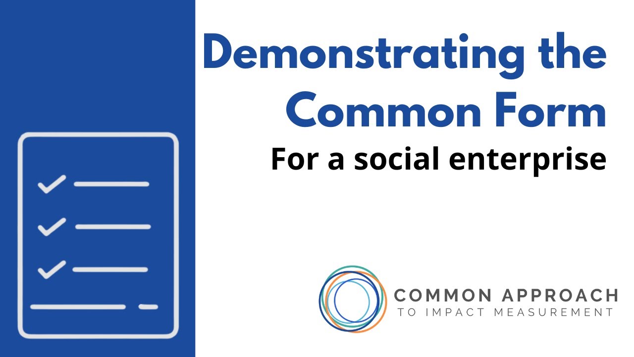 Common Form Demo: Social Enterprise - YouTube
