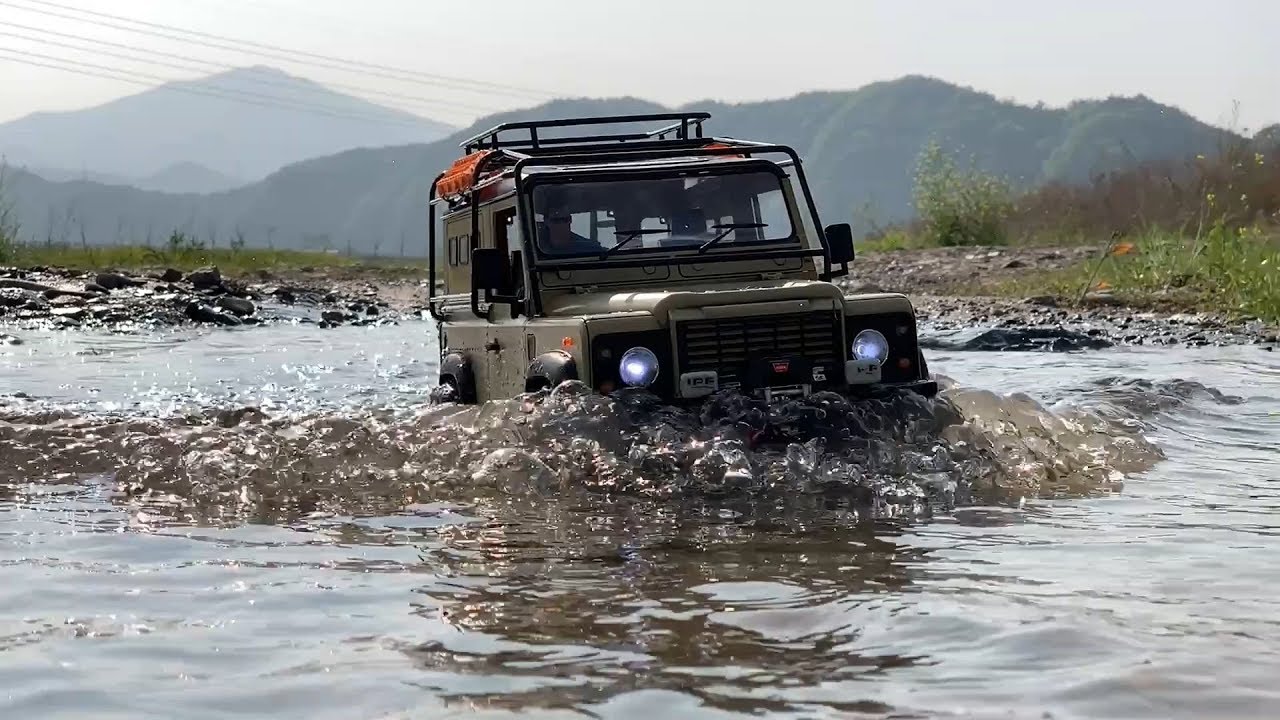 RC : Defender D90 Riverside Off-road Run(Second Body First Run) #1 ...