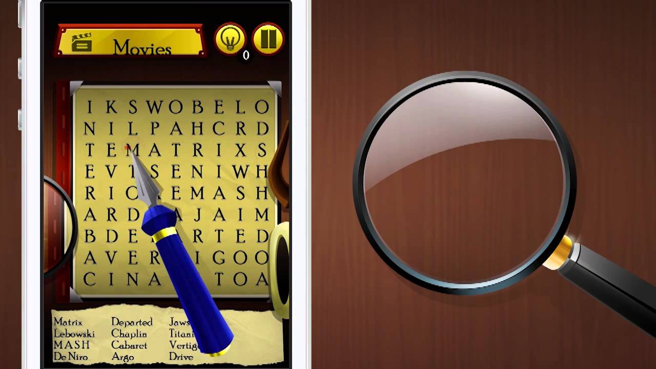 Sherlock's Notebook - Word Search Game for iPhone and Android - YouTube