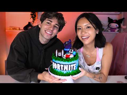 Surprising My Boyfriend With a Custom Fortnite Birthday Cake!