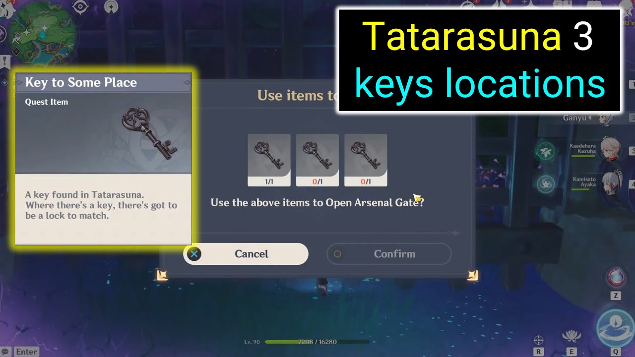 tatarasuna 3 keys locations Speedrun Genshin impact - YouTube