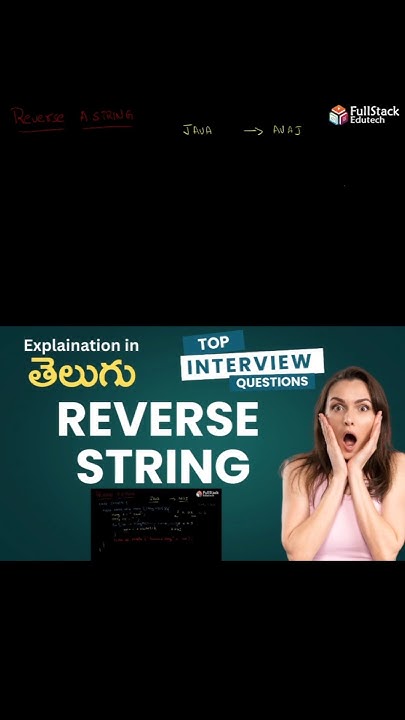 Reverse A String | Most important Interview Questions #java #python #tutorials # ...