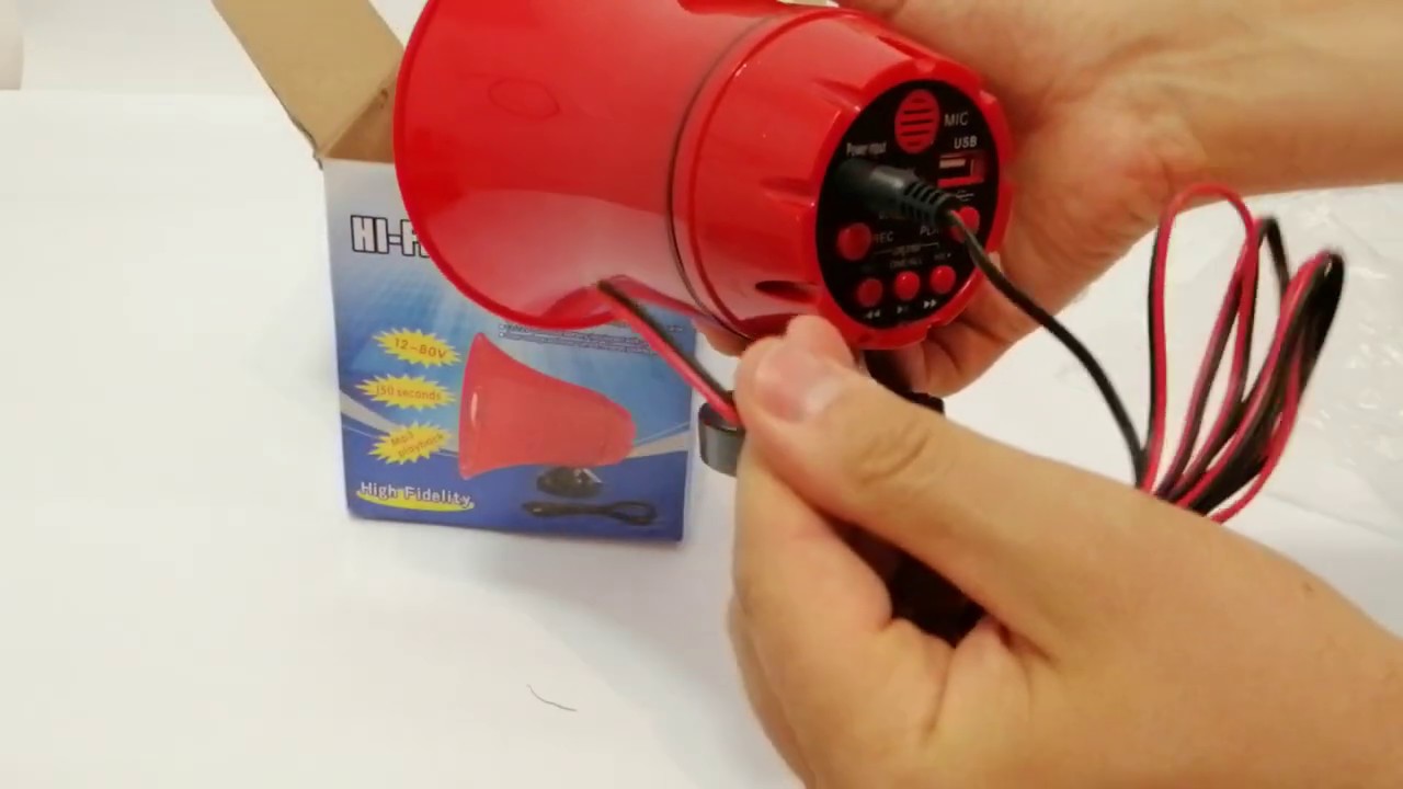 Megaphone auto hi-fi voice player, small and powerful megaphone - YouTube