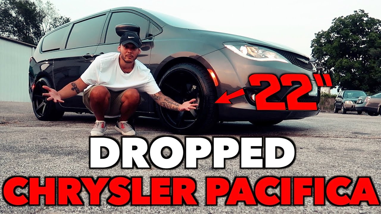 Lowered Chrysler Pacifica on 22" Continental Extreme Contact DWS06 Plus ...