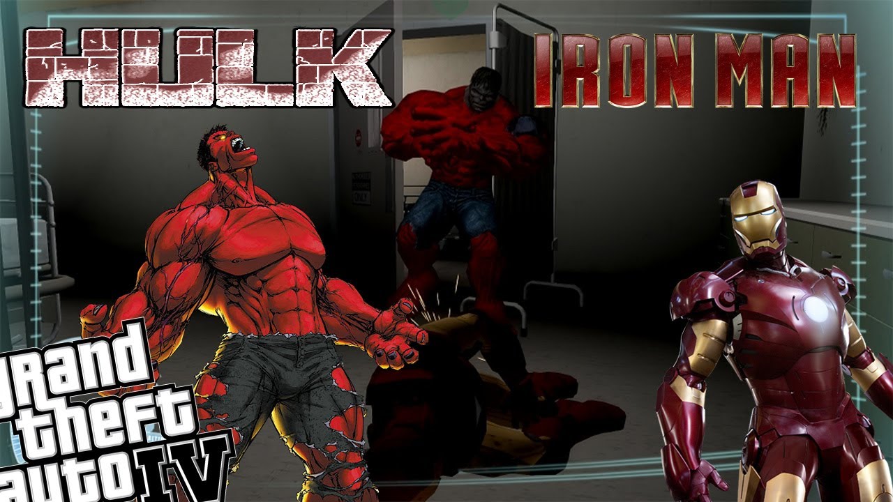 GTA 4 Iron Man Mod + Red Hulk Mod - Iron Man vs Red Hulk Epic Battle ...