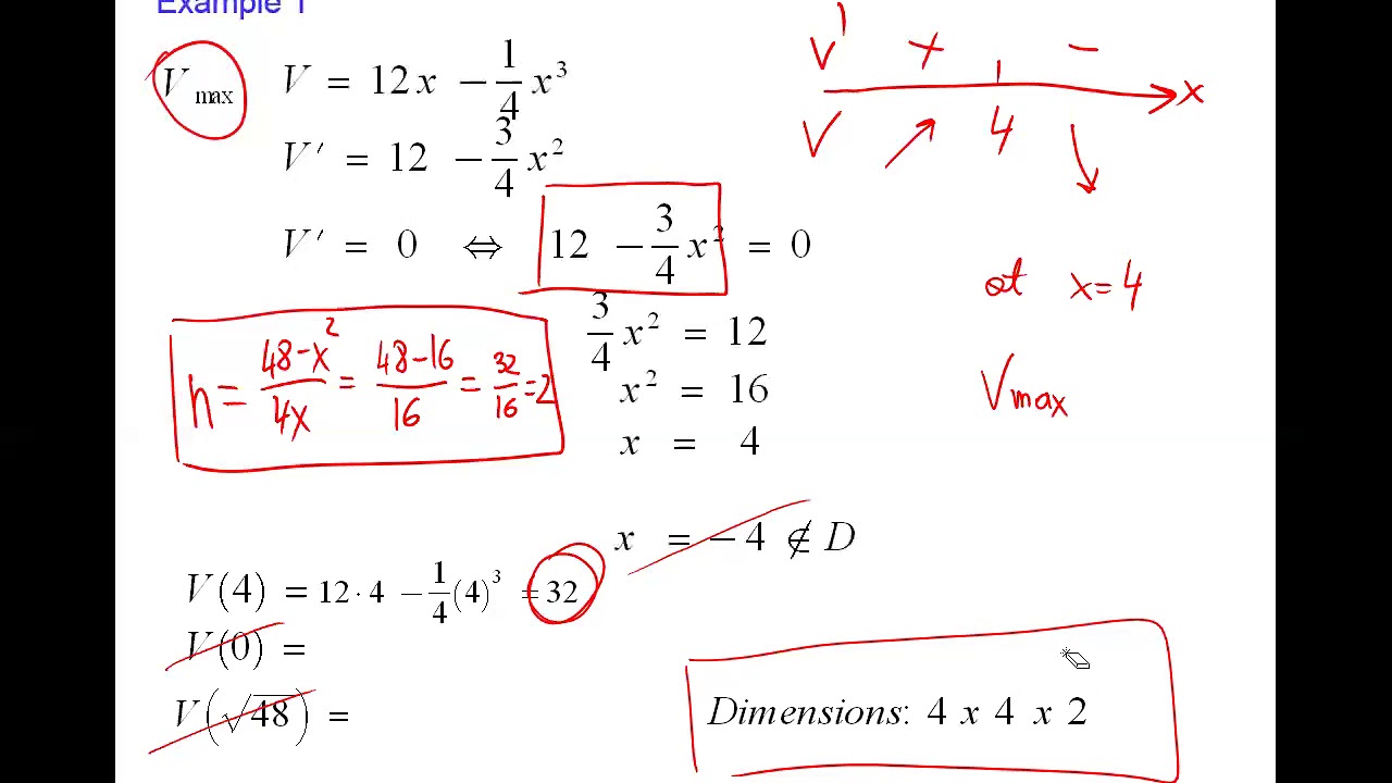 AAA 3 7 Optimization Problems - YouTube