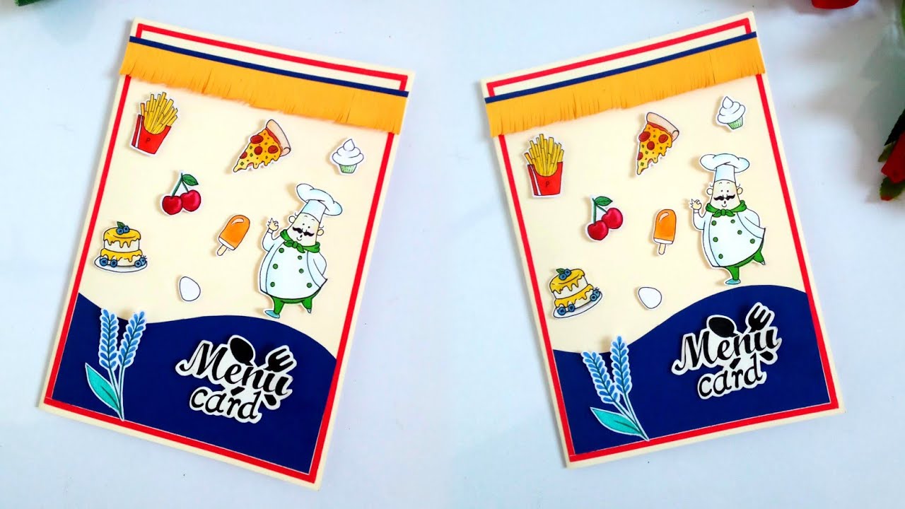 Menu Card design ll Menu Card kaise banaye ll menu card design for ...