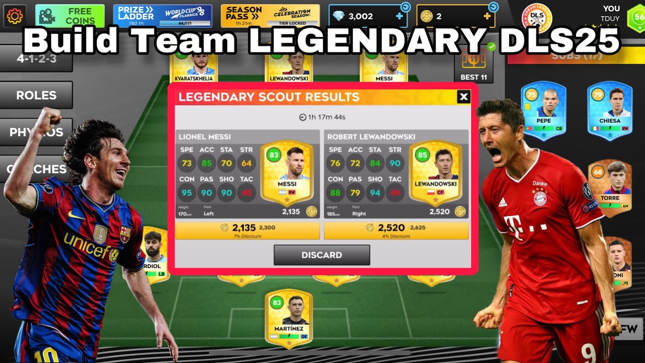 Build Team LEGENDARY Trong DLS25 - YouTube