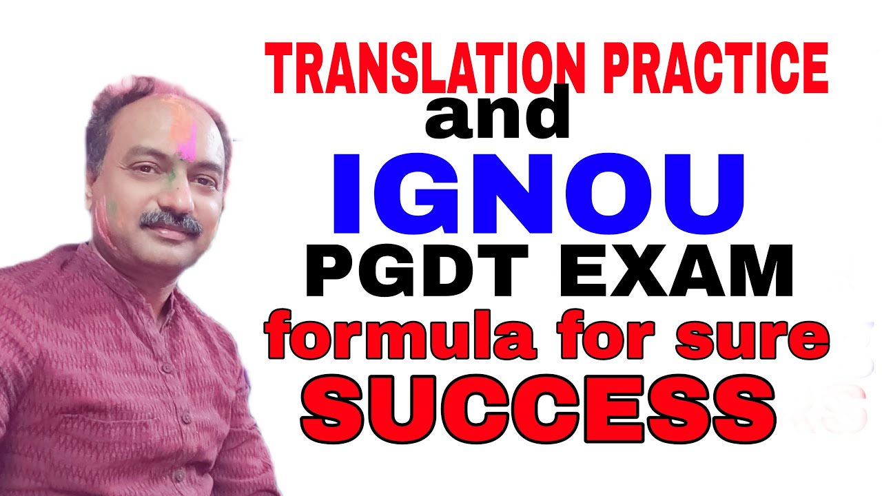 Translation practice and important chapters for PGDT Exam - YouTube