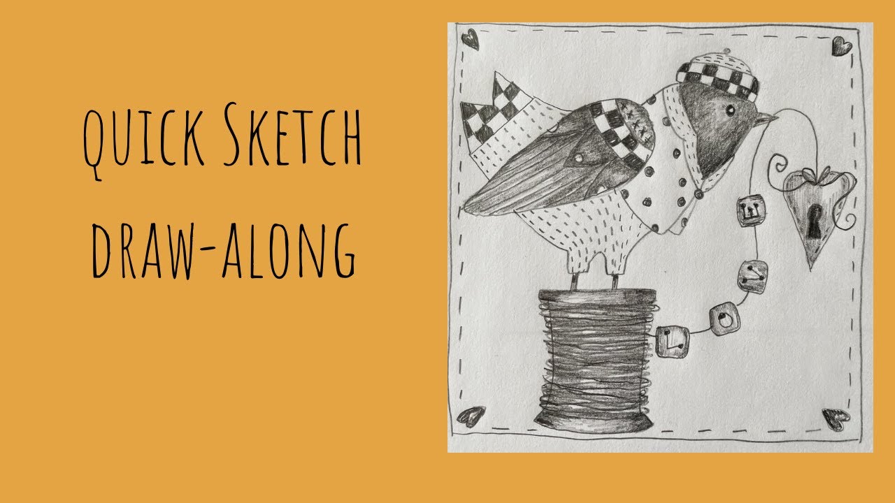How to Sketch a Whimsical Bird - YouTube
