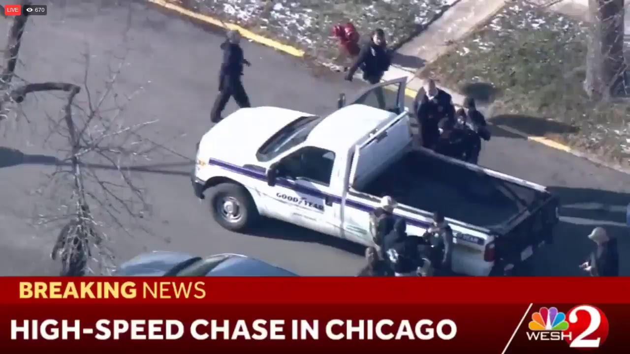 Live 1-25-18 - Police Chase Chicago - YouTube