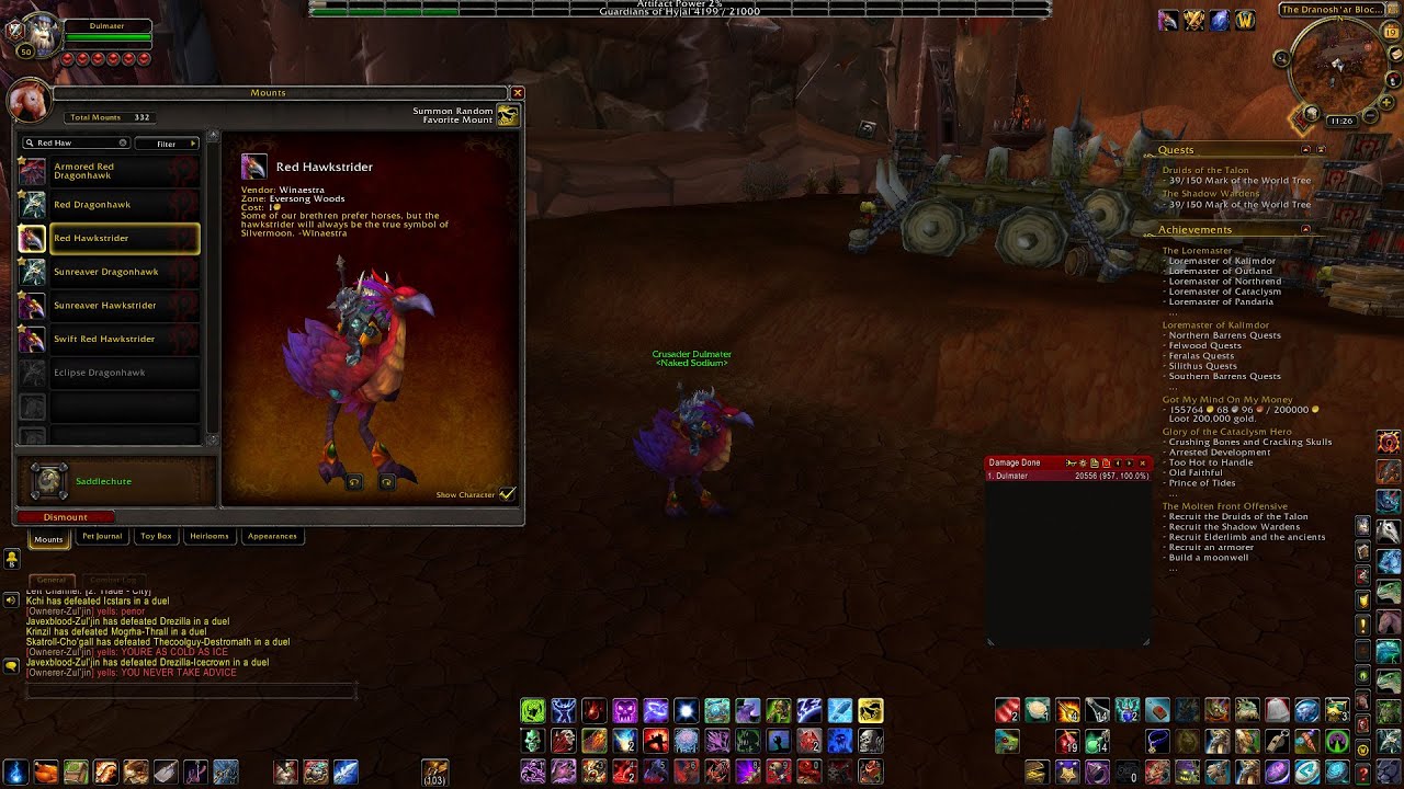 How To Get Red Hawkstrider Mount - World of Warcraft - YouTube