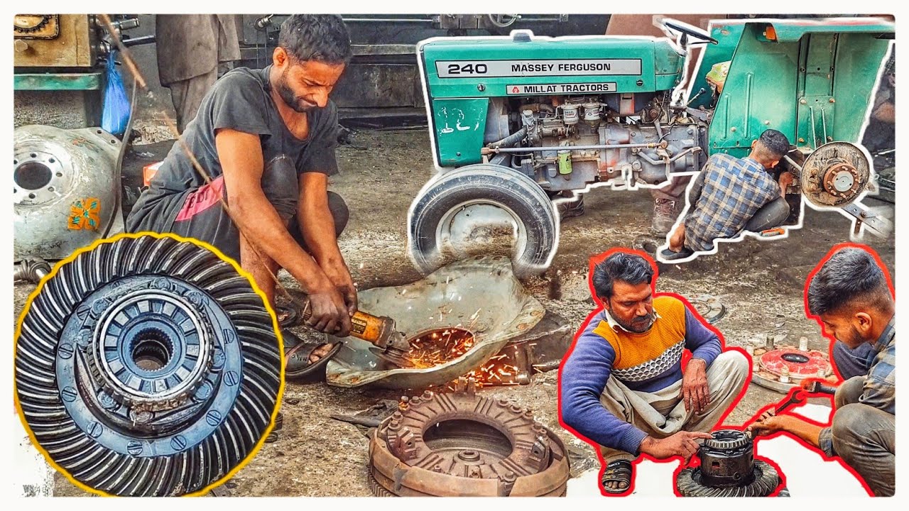 How To Repair Tractor Differential Gear | Chrome Plate Of The Wheel And ...