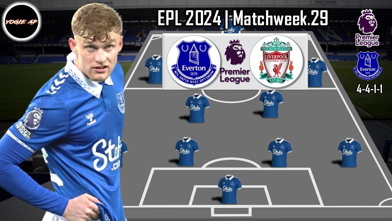EVERTON FC VS LIVERPOOL | EVERTON POTENTIAL STARTING LINEUP PREMIER ...