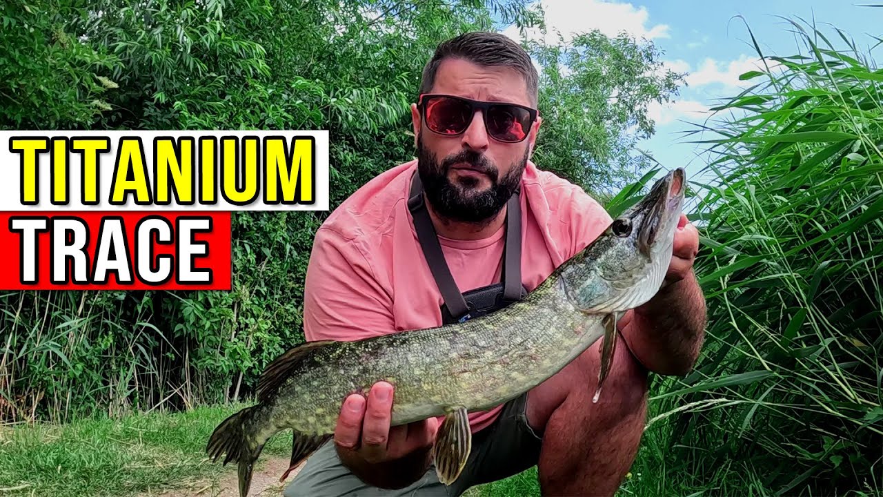 lure fishing for pike with a TITANIUM WIRE trace - YouTube