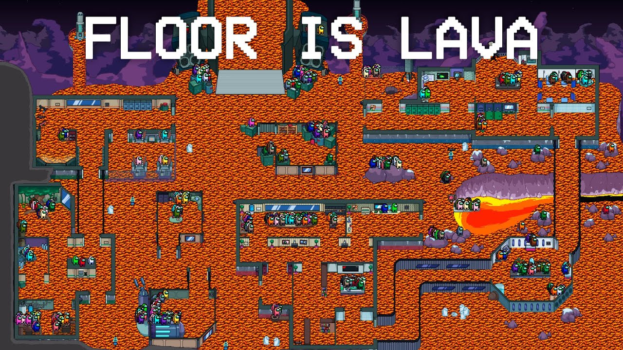 AMONG US with 1 MILLION PLAYERS, but FLOOR is LAVA - YouTube
