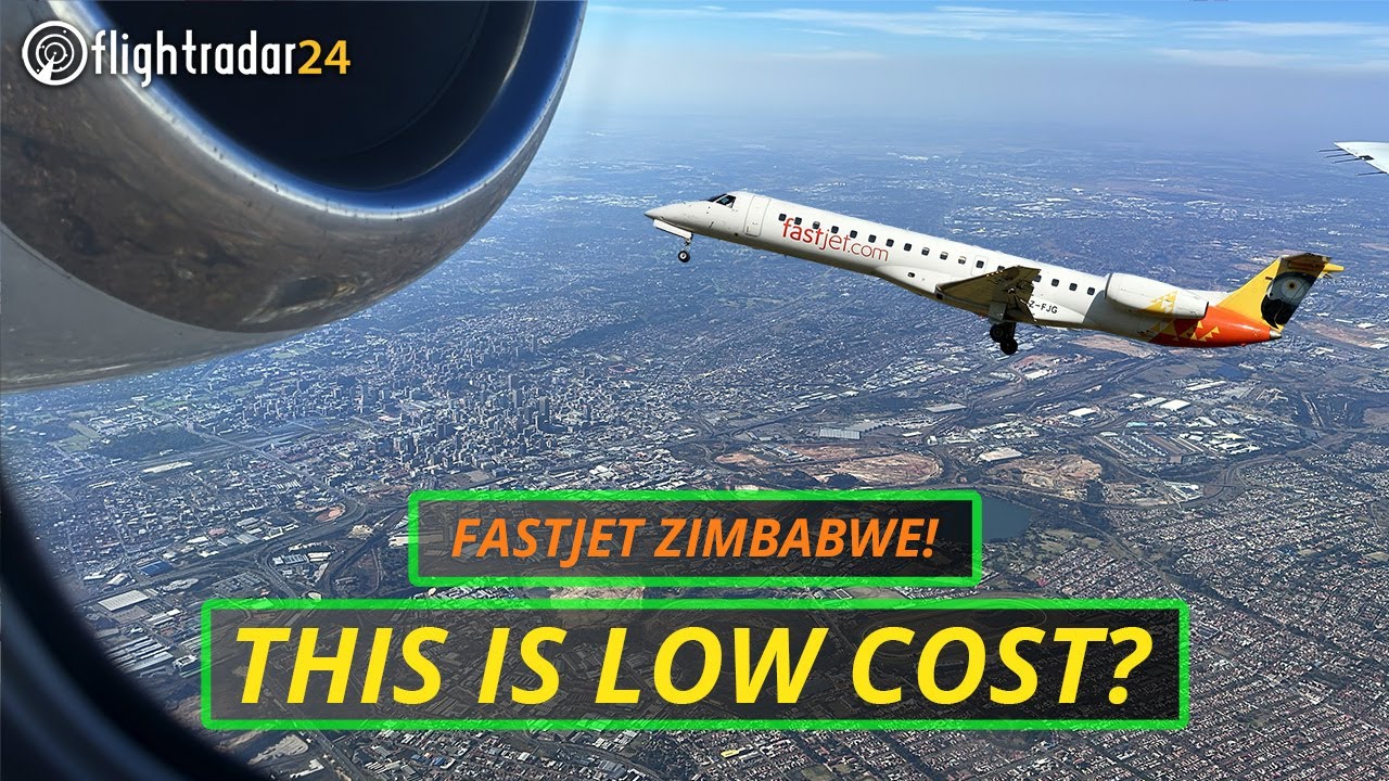 Flying the Fastjet ERJ-145 from Zimbabwe to South Africa - YouTube