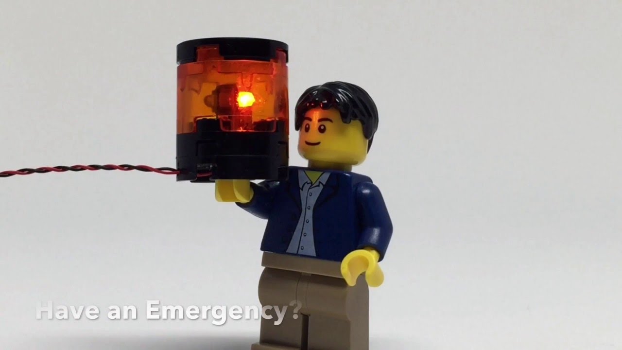 Brickstuff Rotating LED Beacon for LEGO - YouTube
