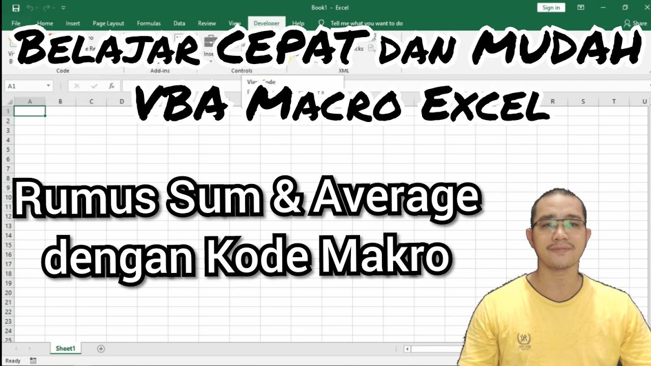 Menuliskan Rumus Excel Sum Average pada VBA Excel - YouTube