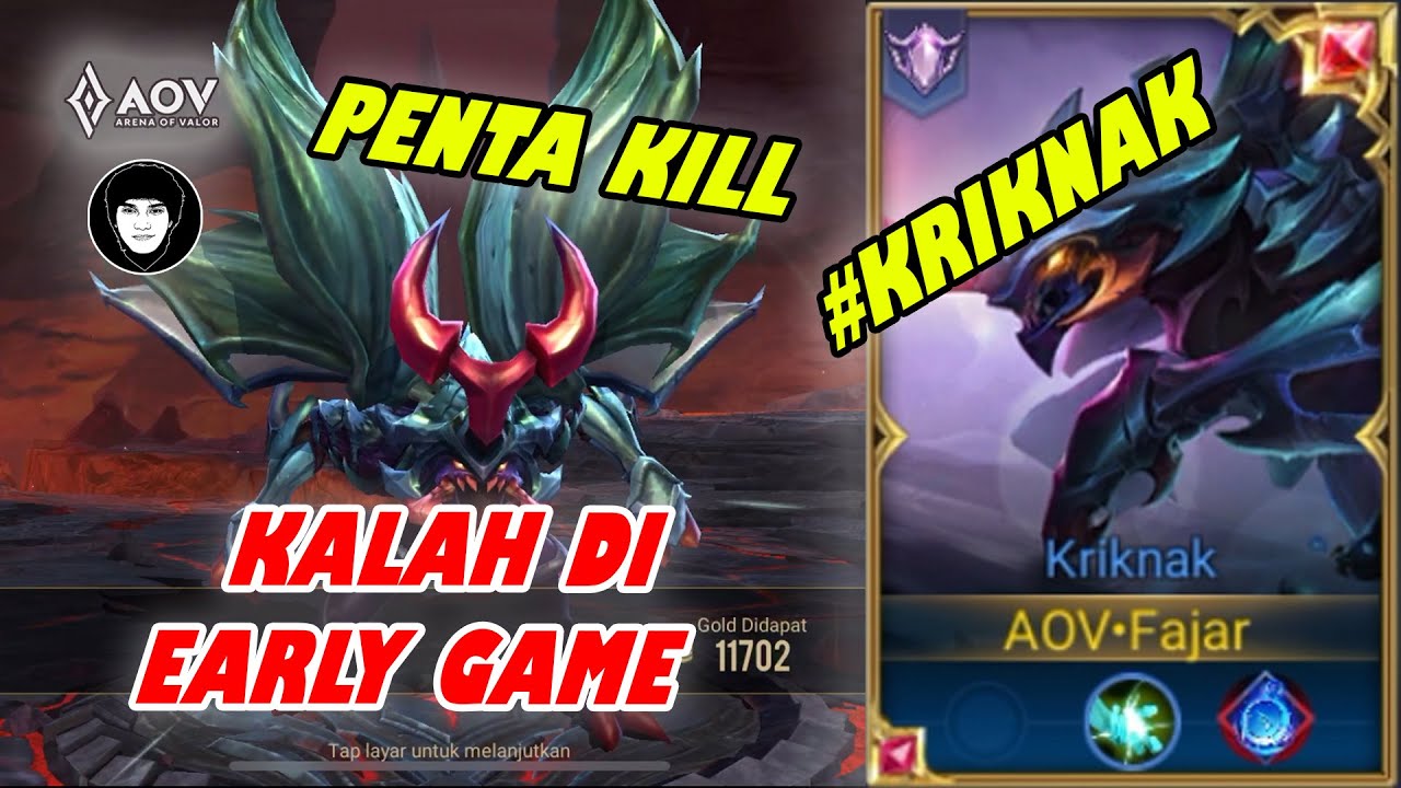 AOV : Kriknak - Kecoa atau Kumbang??? Sabun Di Early, Midgame dapet ...