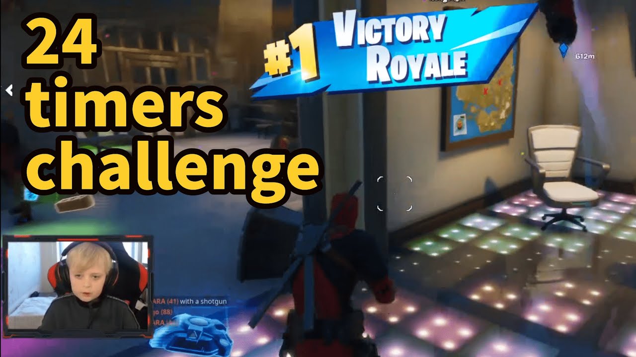 24 timers Fortnite challenge - YouTube