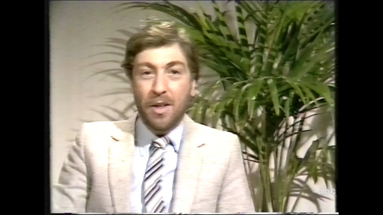Channel 4 slide announcer Keith Harrison in-vision few sec 16th January ...