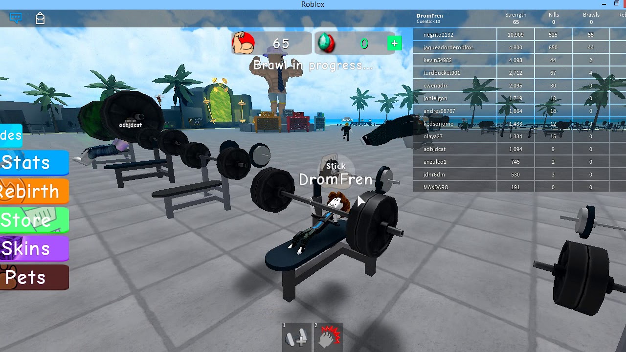 PONIENDOME MAS MUSCULOSO EN ROBLOX - YouTube