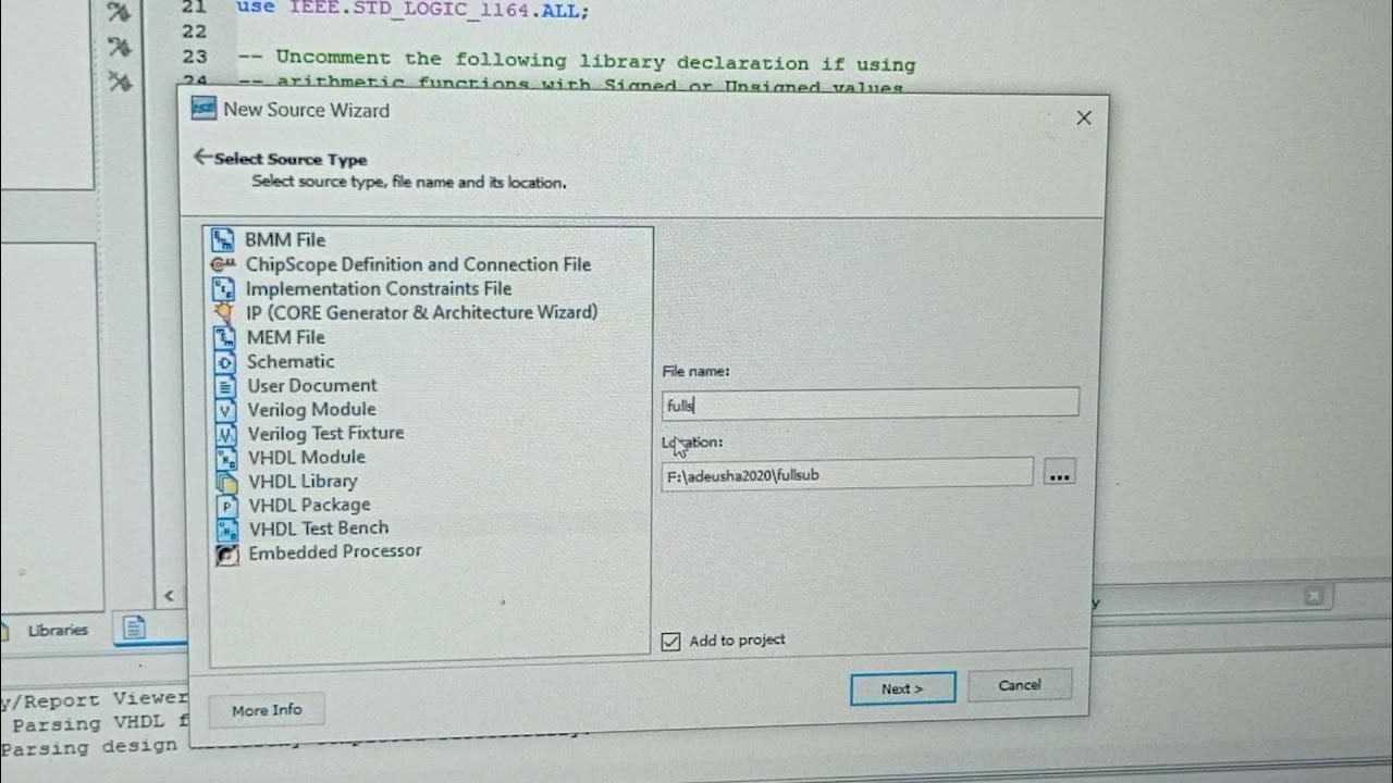 VHDL coding for full subtractor | ADE 4th lab program | 18csl37 ...
