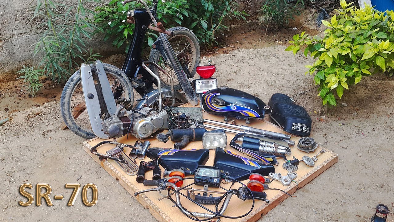 Disassembling Complete CD-70/SR-70 Hi-Speed Motorcycle. - YouTube