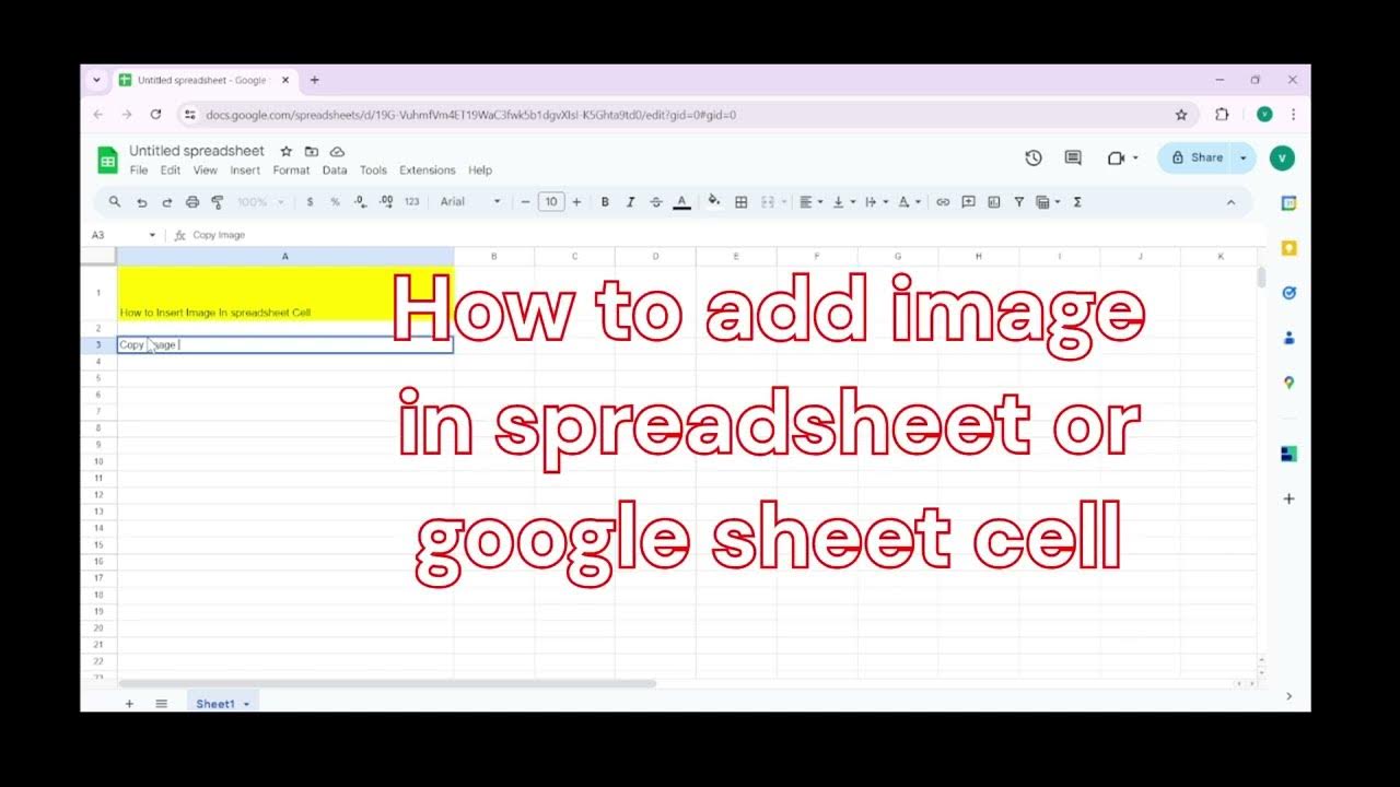 How to add Image in spreadsheet or google sheet cell /image adding in ...
