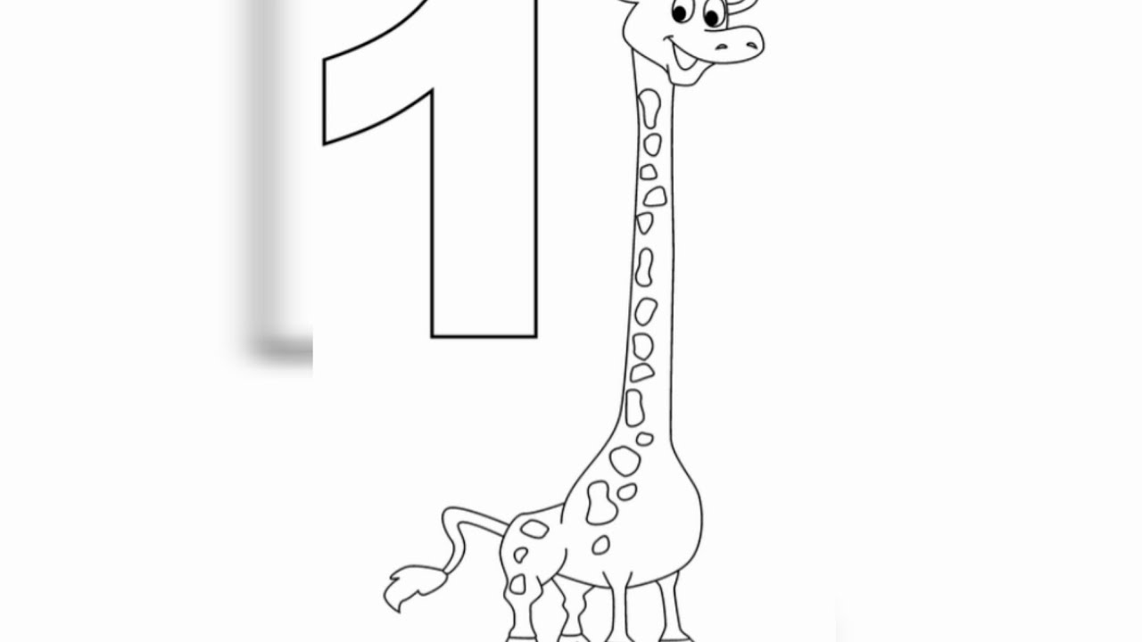 How to draw picture using number 1||Draw number step by step || for ...