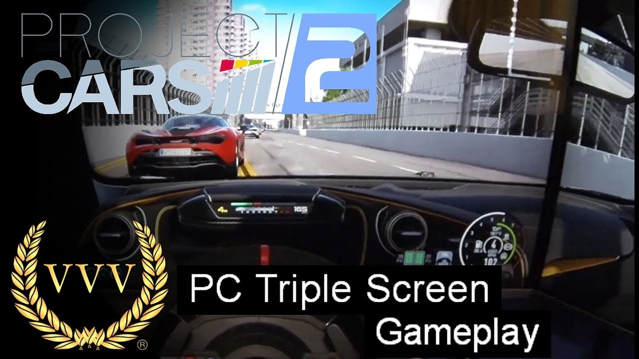 Project Cars 2 First Triple Screen Test - YouTube