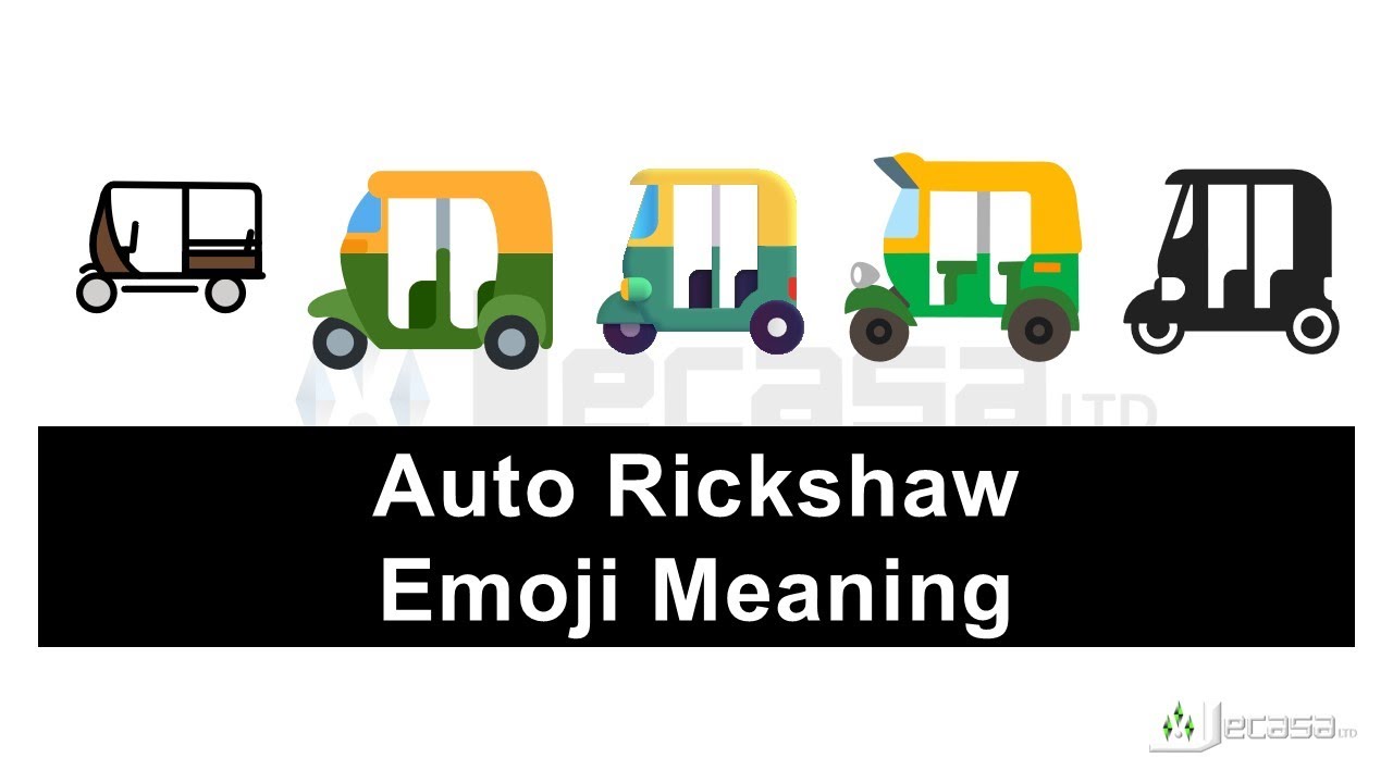 Auto Rickshaw Emoji 🛺 Meaning | Learning Emojis - YouTube