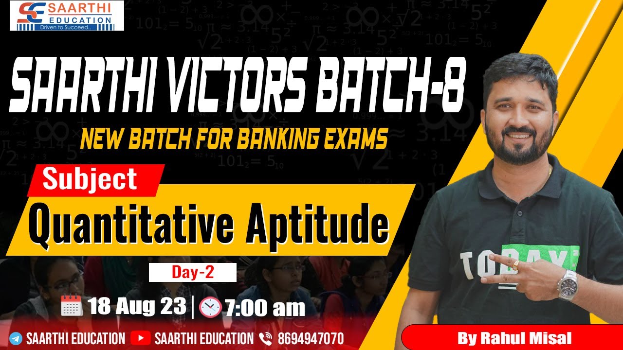 Victor Batch 8 Quant Day 2 ( By Rahul Misal ) - YouTube