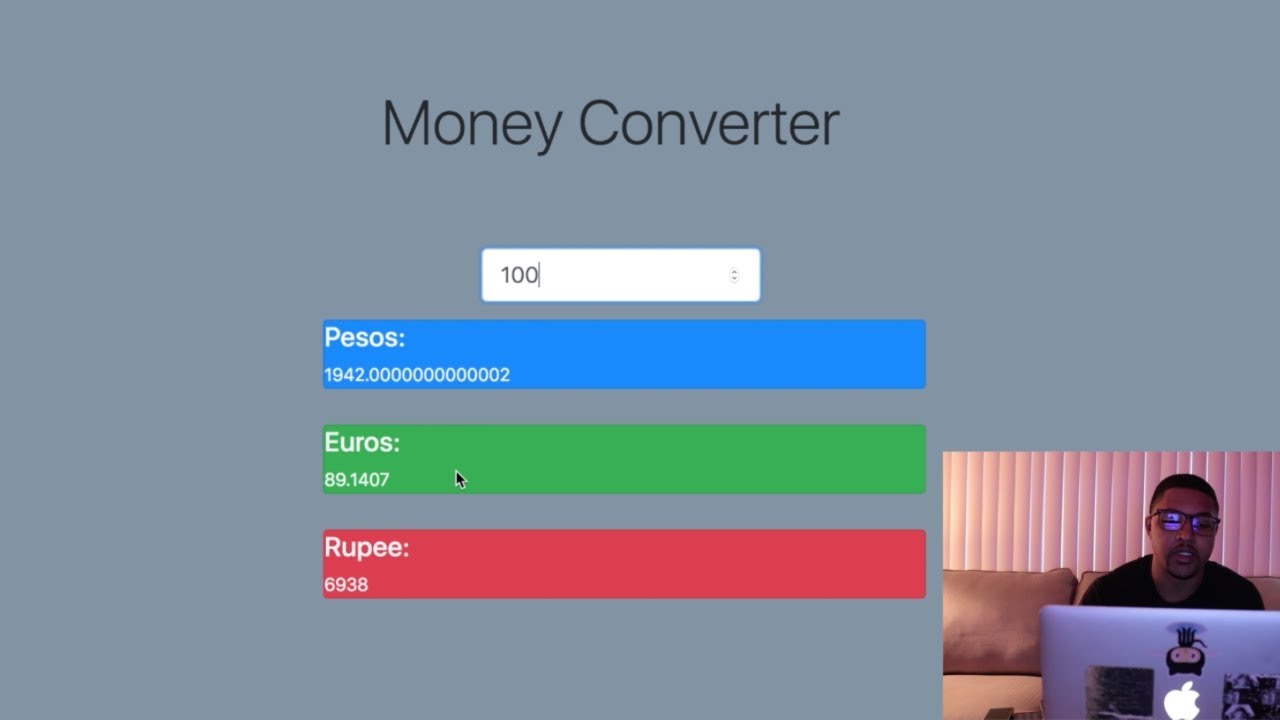Javascript Mini Project Money Conversion App Tutorial Youtube