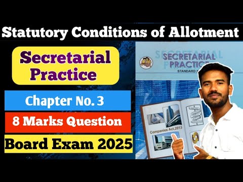Statutory Conditions of Allotment || Secretarial Practice || Chapter 3 ...