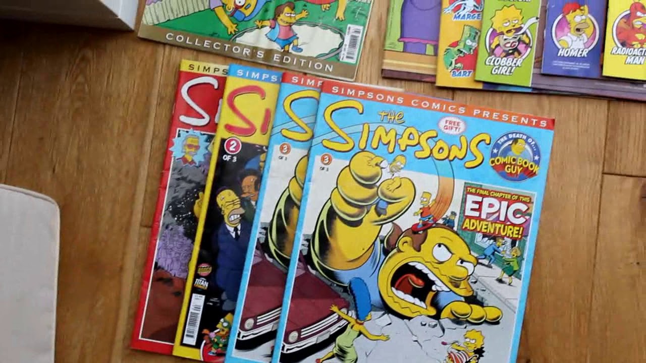 BIGGEST SIMPSONS COMICS COLLECTION - YouTube
