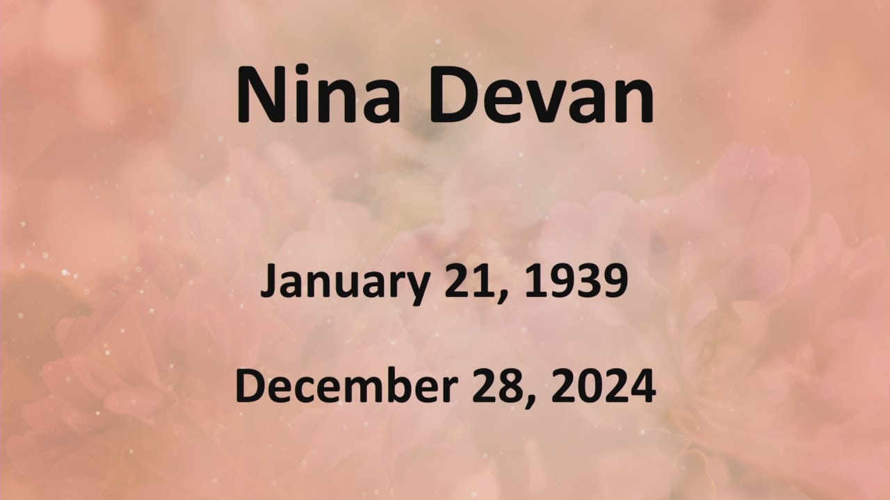 Nina Devan Funeral - YouTube