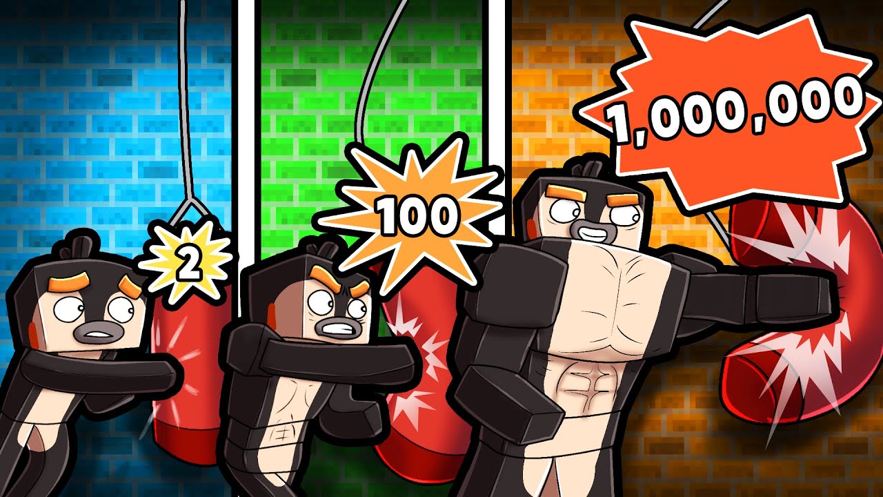 Can YOU hit 1,000,000 Damage in Minecraft? (RIPPED Muscles) - YouTube