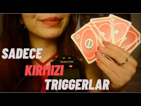 ❤️ KIRMIZI OBJELERLE RAHATLATICI SESLER ❤️ Türkçe ASMR