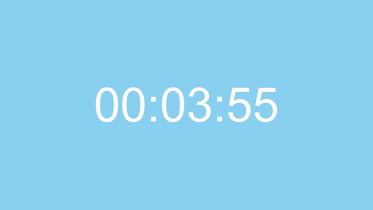 3 Minute 55 Second Timer - (235/36,000) - YouTube