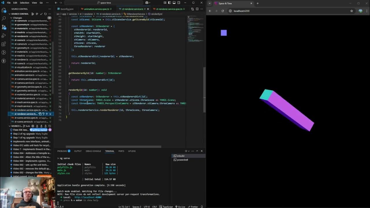 058 - ThreeJS and Angular Space And Time Application: commit - YouTube