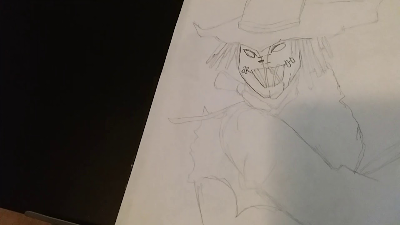 Tutorial- Drawing Scarecrow (DC comics) - YouTube
