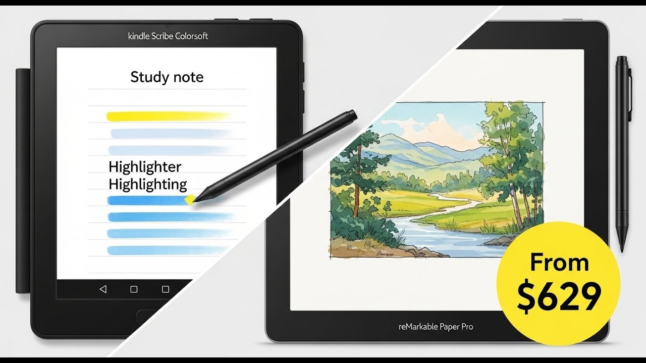 Kindle Scribe Colorsoft vs reMarkable Paper Pro — Which Color e-Ink ...