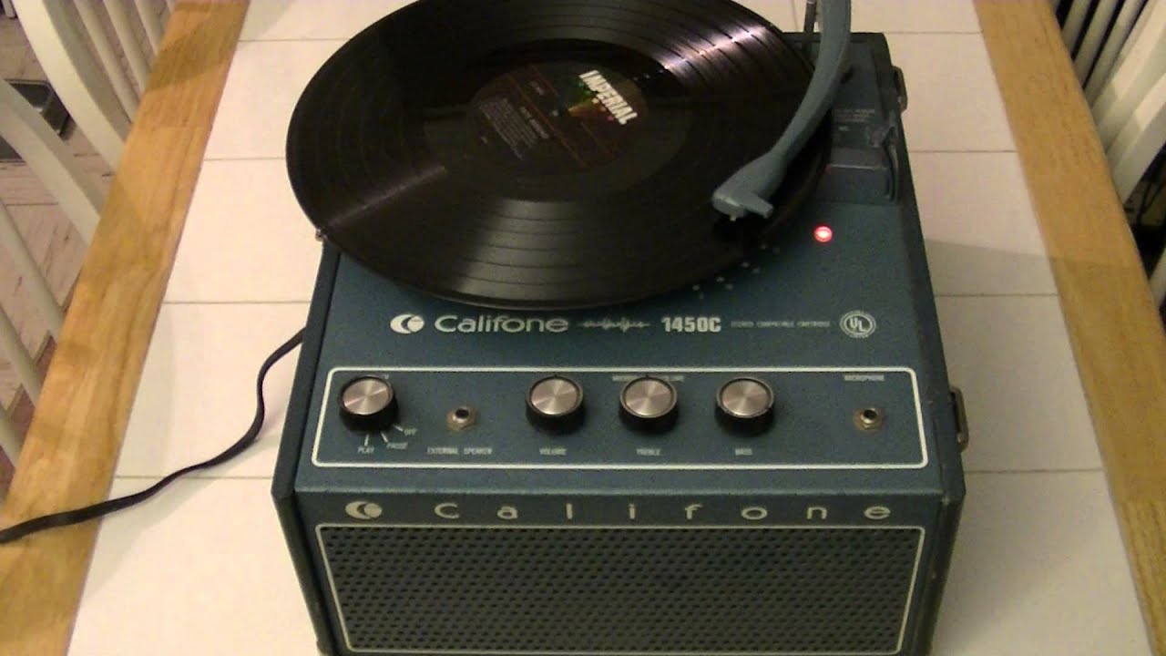 Califone Portable Record Player Model 1450C -- All By Myself -- Fats ...